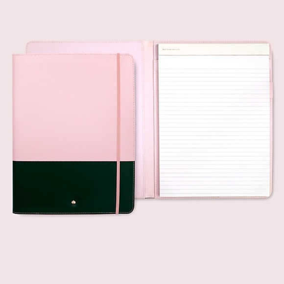 kate spade | Accessories | Kate Spade Pink Colorblock Leather Notepad ...
